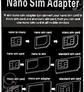 VIVP 2 Pcs SIM Card Adapter Kit - 4 in 1 Nano Micro Standard Converter Kit with Steel Tray Eject Pin 1