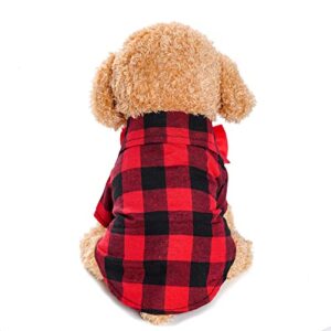 Tongcloud 3 Pack Plaid Puppy Cat Shirt Cute Dog Shirt Cat Shirt Dog Plaid Shirt Dog Shirts for Extra Small Dogs Cats Birthday Party and Holiday Photo