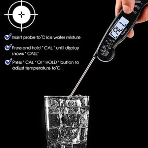 Searon Meat Thermometer,Digital Food Thermometer with Instant Read Out,Backlight and Waterproof,Kitchen Thermometer for BBQ Grilling, Smoker, Baking Turkey