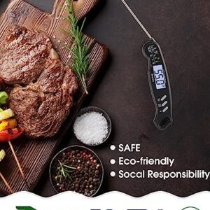 Searon Meat Thermometer,Digital Food Thermometer with Instant Read Out,Backlight and Waterproof,Kitchen Thermometer for BBQ Grilling, Smoker, Baking Turkey