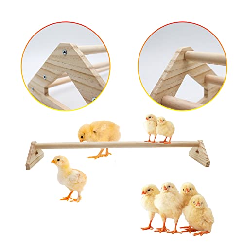 Wooden Chicken Perch for Chick, Funny Toys for Chick, Chick Stand Training Perch Toy, Perch Pole for Chicken Coops and Brooders, Wooden Chick Toys Perch for Chicken Coop Young Birds