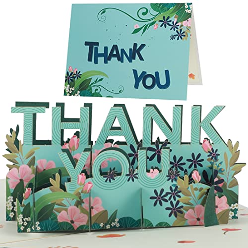 OWOXER Thank You Card, Pop Up Thank You Cards For Teachers & Friends, Love Card, 3D Greeting Card, Retirement Card, Birthday Card With Envelope.