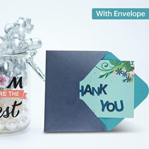 OWOXER Thank You Card, Pop Up Thank You Cards For Teachers & Friends, Love Card, 3D Greeting Card, Retirement Card, Birthday Card With Envelope.