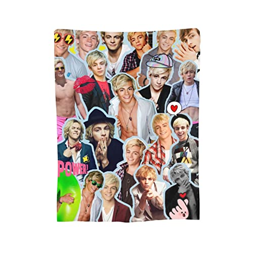 Blanket Ross Lynch Soft and Comfortable Warm Fleece Blanket for Sofa,Office Bed car Camp Couch Cozy Plush Throw Blankets Beach Blankets