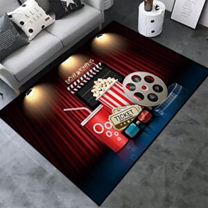 home theatre ticket one movie pattern area rugs floor carpet comfort rug welcome doormat door mats decorator for front door living room kitchen bedroom garden (music-6)