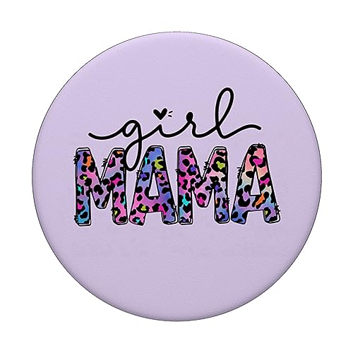 Proud Girl Mama Leopard Print Decor For Women Leopard Mom PopSockets Swappable PopGrip