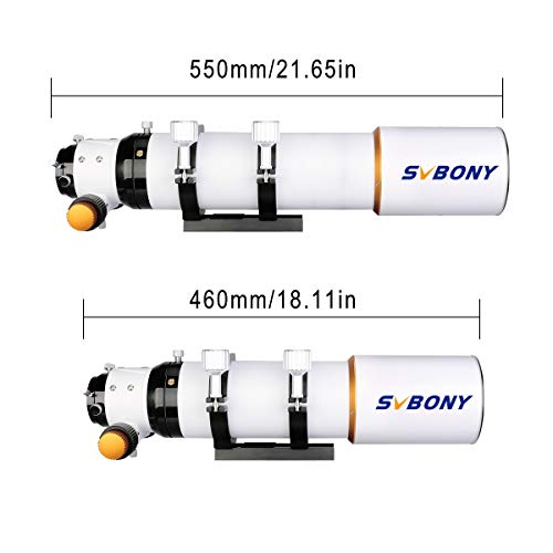 SVBONY SV503 Telescope, 80ED F7 Telescope OTA, 2 inches Dual Speed Focuser, Bundle with SA402 Tripod 1/4 inches Quick Shoe Plate, for Astrophotography