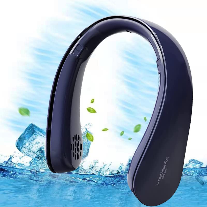 Neck Fans Portable Rechargeable - Personal Wearable Neck Air Conditioner Fan for Your Neck - 4000 mAh Around the Neck Cooling Leafless Bladeless Hanging Fan Necklace for Women Men