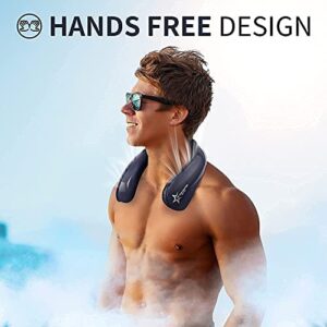 Neck Fans Portable Rechargeable - Personal Wearable Neck Air Conditioner Fan for Your Neck - 4000 mAh Around the Neck Cooling Leafless Bladeless Hanging Fan Necklace for Women Men