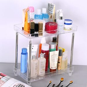 Andoer Two Tiered Organizer, 2 Tier Bathroom Organizer Countertop, Tier Organizer for Bathroom Vanity Countertop