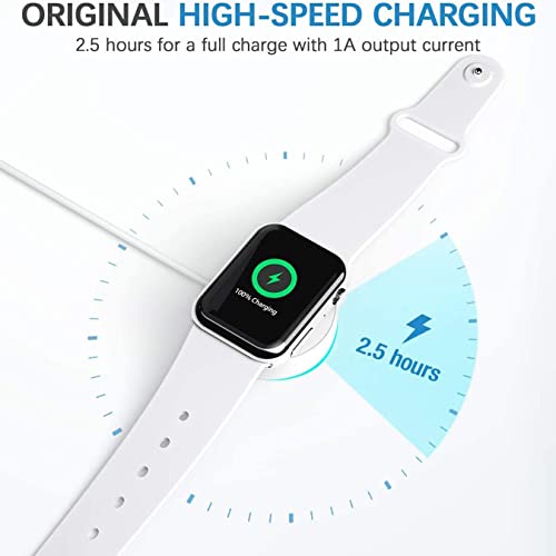 Apple Watch Charger [Apple MFi Certified] Apple Watch Magnetic Charging Cable (1m) Fast Magnetic Wireless Charging Cable Cord Portable Charging Cord Compatible with Apple Watch Series 7 6 SE 5 4 3 2 1