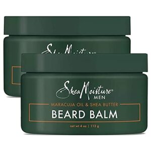 sheamoisture mens skin care, beard balm with natural ingredients, shea butter and maracuja oil to shape, smooth & define flawless beard & facial hair (2 pack – 4 oz ea) 