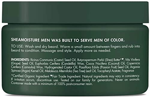 SheaMoisture Mens Skin Care, Beard Balm with Natural Ingredients, Shea Butter and Maracuja Oil to Shape, Smooth & Define Flawless Beard & Facial Hair (2 Pack – 4 Oz Ea) 