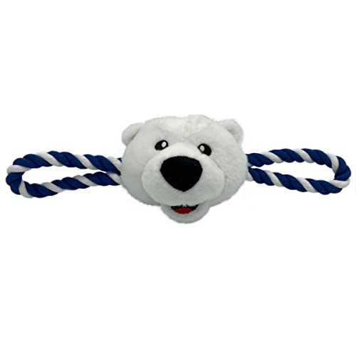 Pets First NHL Toronto Maple Leafs Mascot Toy for Dogs & Cats. Cute & Entertaining Face with Heavy-Duty Ropes. 7" Chewy Cartoon Toy with Inner Squeaker