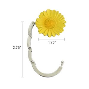 Wrapables Scenic Purse Hook Hanger, Foldable Handbag Table Hanger, Sunflower