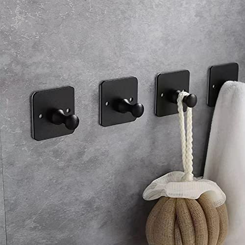 Adhesive Wall Hook,4 Pack Hooks for Inside Shower,Sticky Towel Hook for Hanging Coats, Seamless Adhesive Hook for Wall, Window, Door, Shower Bathroom Coat Towel Loofah Hook