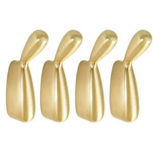 decorative wall mounted hooks gold wall hooks unique modern coat hook heavy duty towel hook hardware robe hooks zinc alloy hooks single hooks for hanging clothes hat for bathroom 4 pack