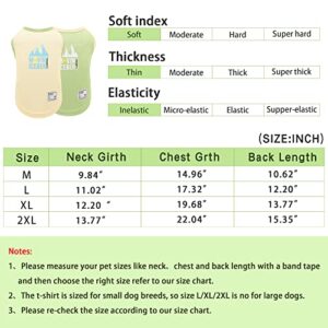 ISPET Dog Shirts Self Cooling T-Shirts, Ice Silk Summer Dog Tee Shirts Soft Pet Sleeveless Vest Tank Top for Small Dogs Boys Girls - Avoid Overheating, Green, Medium