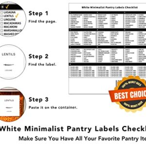 180 Kitchen Pantry Labels for Food Storage Containers, Preprinted Minimalist Food Labels for Jars, Waterproof Black Script Jar Label Stickers for Organization and Storage