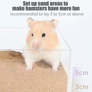 kathson Hamster Bathing Sand Natural Cleansing Dust Free Desert Sand 5.5 LB Potty Litter Sand for Small Animal Hamster Chinchilla Guinea Pig Gerbil Rat (Fine Sand (5.5 LB))