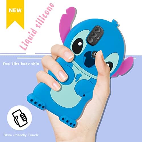 Besoar Stitc Case Designed for Motorola Moto G Pure/Power 2022 Cute Cartoon Fun Funny Kawaii 3D Character Animal Case Cool Unique Fashion Silicone Cover Girls Boy Kid Teens for Moto G Pure/Power 2022