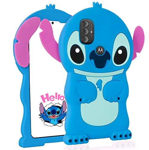 Besoar Stitc Case Designed for Motorola Moto G Pure/Power 2022 Cute Cartoon Fun Funny Kawaii 3D Character Animal Case Cool Unique Fashion Silicone Cover Girls Boy Kid Teens for Moto G Pure/Power 2022