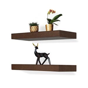 mcleanpin floating shelves, 2pc wall mounted bathroom shelves, rustic wall shelves for living room bedroom décor, kitchen storage shelves, entraway vanity office decorative shelves