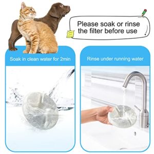 Heroange 4 Pack Replacement Filter for 68oz/2L Cat Water Fountain WF150, Triple Filtering, Dog Water Fountain Filter