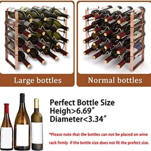 TONLEA 4 Tier Wine Rack, 3-in-1 16 Bottles Wine Storage, Wine Bottle Rack Stackable, Wine Storage Rack for Cabinet Pantry(Dark Black, Version 2.0)