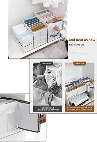 3 Pack- Sock Drawer Organizer Divider Fabric Foldable Drawer Organizers For clothing, sock and underwear organizer With Different Small Cells.