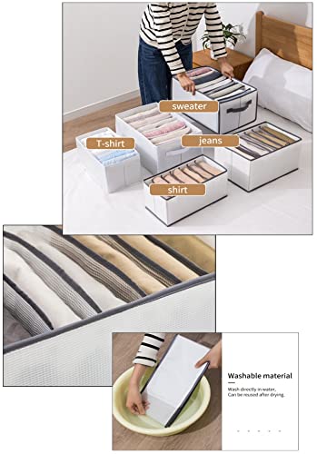 3 Pack- Sock Drawer Organizer Divider Fabric Foldable Drawer Organizers For clothing, sock and underwear organizer With Different Small Cells.