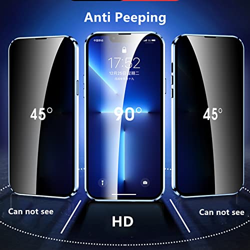 Jonwelsy Anti Peeping Case for Samsung Galaxy S22 Ultra, 360 Degree Front and Back Privacy Tempered Glass Cover, Anti SPY Screen, Anti Peep Magnetic Adsorption Metal Bumper for S22 Ultra (Burgundy)