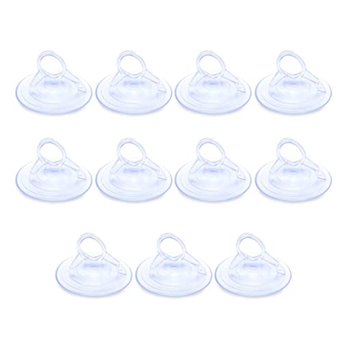 Jorzer Clear Suction Cups Plastic Sucker with Loops PVC Suction Hook for Wedding Car Balloon Decor 10PCS 3.5cm Suction Cups