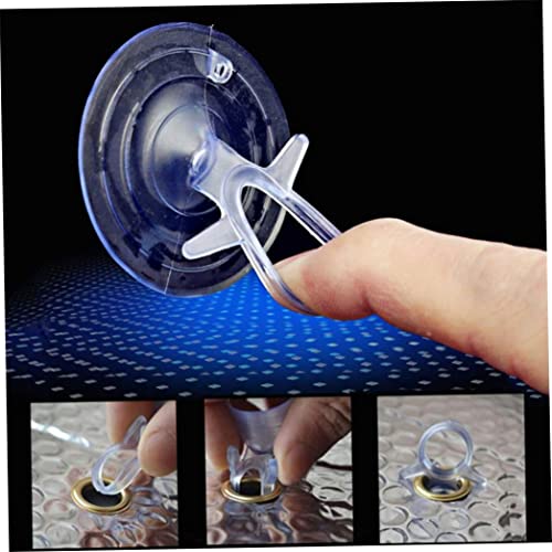 Jorzer Clear Suction Cups Plastic Sucker with Loops PVC Suction Hook for Wedding Car Balloon Decor 10PCS 3.5cm Suction Cups