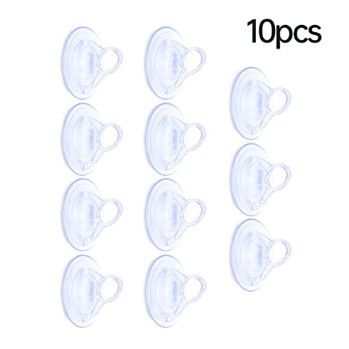 Jorzer Clear Suction Cups Plastic Sucker with Loops PVC Suction Hook for Wedding Car Balloon Decor 10PCS 3.5cm Suction Cups