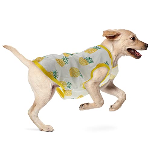 TEHAUX Hawaiian Shirts 3PCS Summer Pet T- Shirts Dog Shirts Pet Cooling Waistcoats Breathable Vest Costume Pet Clothes Dog Supplies (Size S) Summer Dress