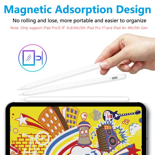 Stylus Pen for iPad, Apple Pencil for iPad 10th/9th Generation, iPad Pro 11 & 12.9 inch, iPad Pencil Compatible with (2018-2022) Apple iPad Air 5th/4th/3rd Gen, Mini 6th/5th Gen, iPad 8th/7th/6th Gen