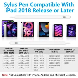 Stylus Pen for iPad, Apple Pencil for iPad 10th/9th Generation, iPad Pro 11 & 12.9 inch, iPad Pencil Compatible with (2018-2022) Apple iPad Air 5th/4th/3rd Gen, Mini 6th/5th Gen, iPad 8th/7th/6th Gen