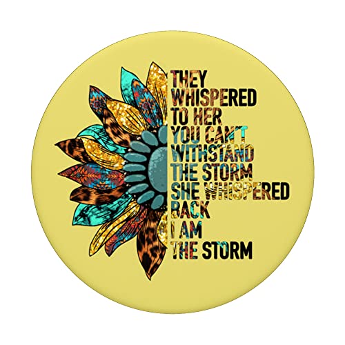 Sunflower Quote For Texas Women Strong Western Christian PopSockets Swappable PopGrip