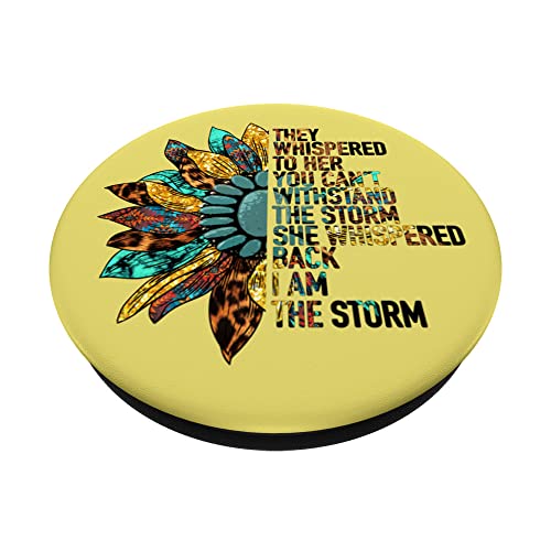 Sunflower Quote For Texas Women Strong Western Christian PopSockets Swappable PopGrip