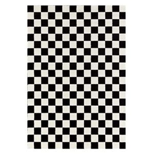 Luxe Weavers Modern Checkered Area Rug Black 8x10 Stain Resistant Carpet for Living Room