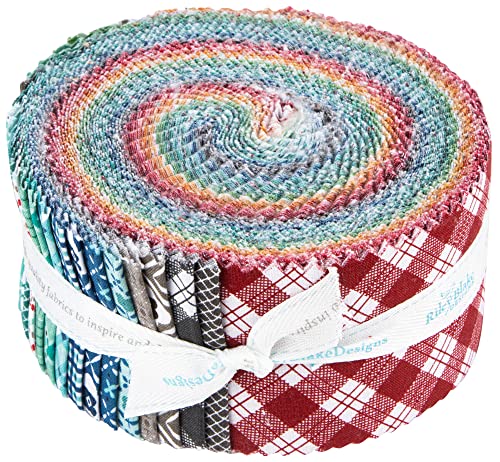 Lori Holt Bee Plaids Rolie Polie 40 2.5-inch Strips Jelly Roll Riley Blake Designs RP-12020-40