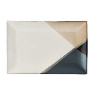 Gourmet Basics by Mikasa Caden Rectangular Serving Platter, 13.75 Inch, Multicolored