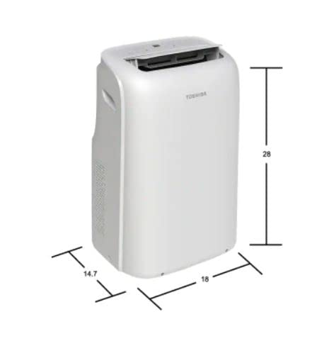 Toshiba RAC-PD1013CWRU 300 Sq.ft. Smart 3-1 Portable Air Conditioner (Renewed)