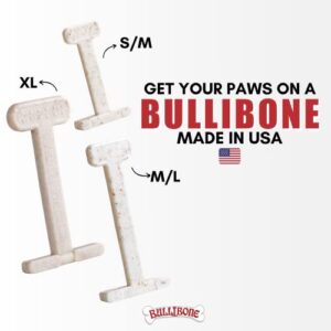 Bullibone Nylon Dog Chew Toy Nylon Bone - Improves Dental Hygiene, Easy to Grip Bottom, and Permeated with Flavor (Bacon, Small - Single)