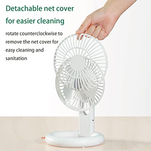 Dalontun Desk Fan Table Shaking Fan Air Circulator Home Office 3 Speed Battery Operated 7 Inch Clip Bedroom Cooling JP-ytts 0