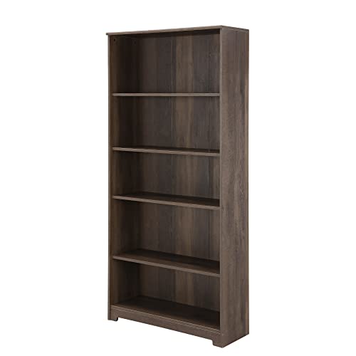 LOKATSE HOME 5-Shelf Bookcase Freestanding Display Wooden Open Storage Bookshelf for Library Bedroom and Office