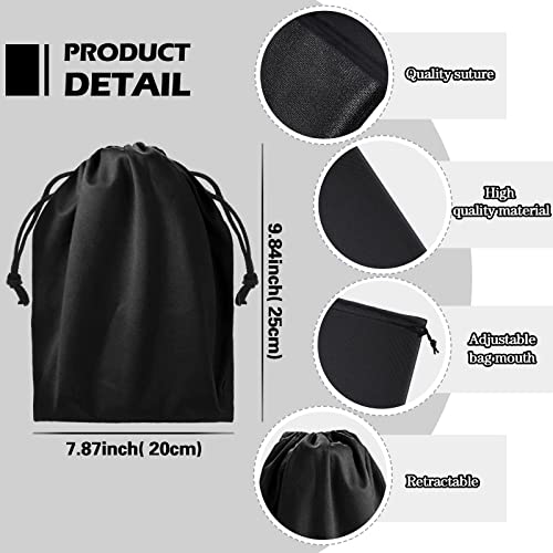 15 Pcs Adult Toy Storage Bag Microfiber Drawstring Bag Foldable Ditty Toy Bags Multi Purpose Camping Storage Bags Adjustable Small Pouch Stuff Sack for Storage(7.8 x 9.8 Inch)