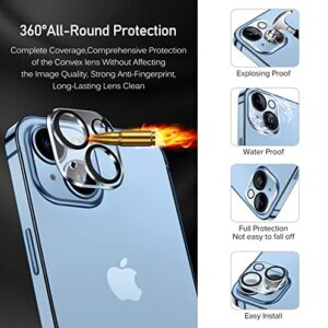 ivoler [3+3 Pack] Tempered Glass for iPhone 14 Plus 6.7" [3 Pack] with [3 Pack] Camera Lens Screen Protector with [Alignment Frame], Anti-Scratch Case Friendly Transparent HD Clear Film