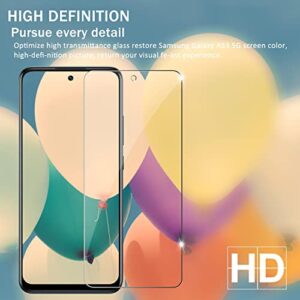 Galaxy A53 5G Premium Tempered Glass + Camera Lens Protectors By YEYEBF, [2 + 2 Pack] [Anti-scratch] [3D Glass] [Case-Friendly] Screen Protector